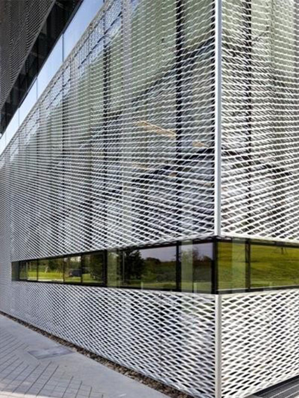 طراحی نمای استرچ متال + هزینه اجرای نمای اکسپندد متال | نمادیزاین
